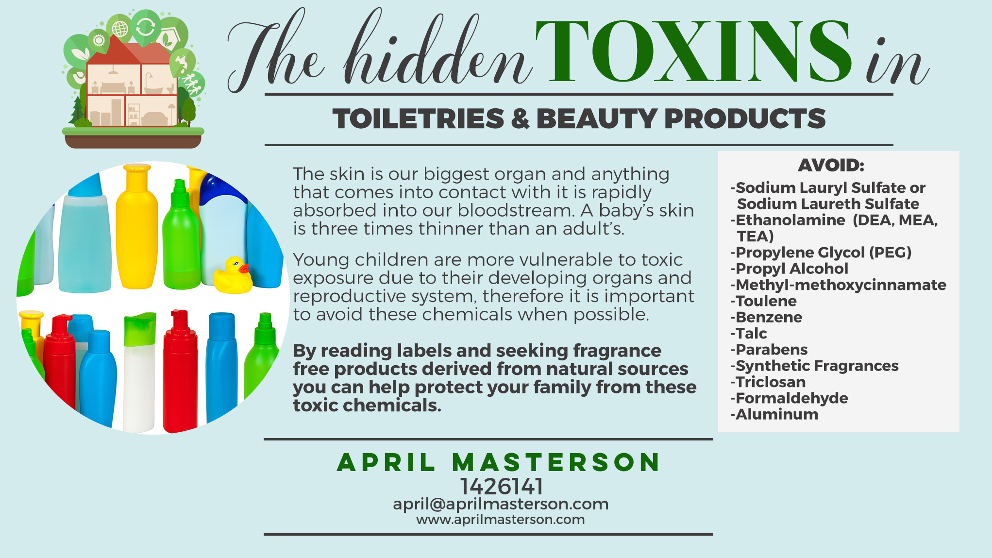 Removing Toxins from the Home – Toiletries and Beauty Products! | April ...